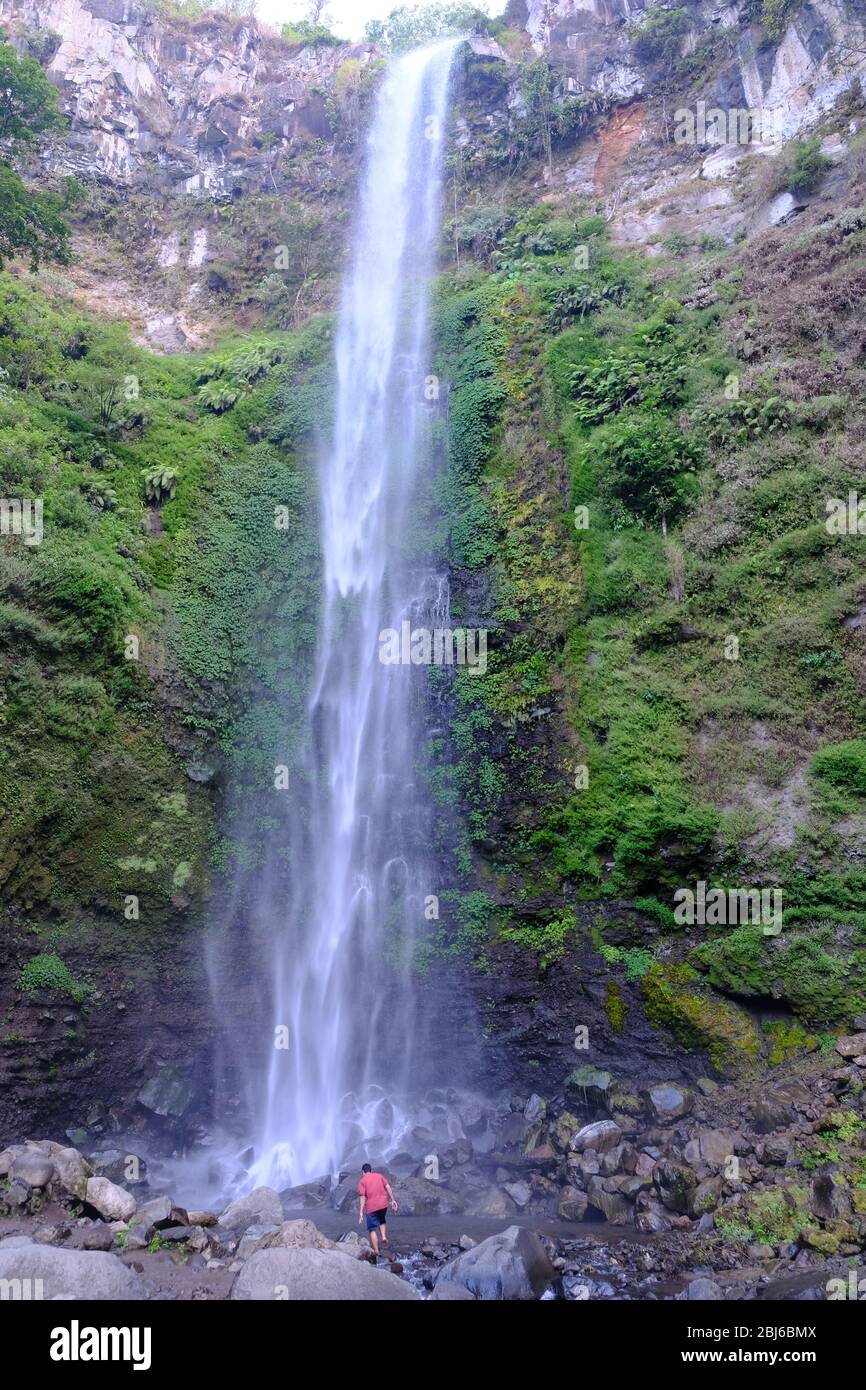 Malang Indonesia - Coban Rondo Waterfall vertical Stock Photo - Alamy