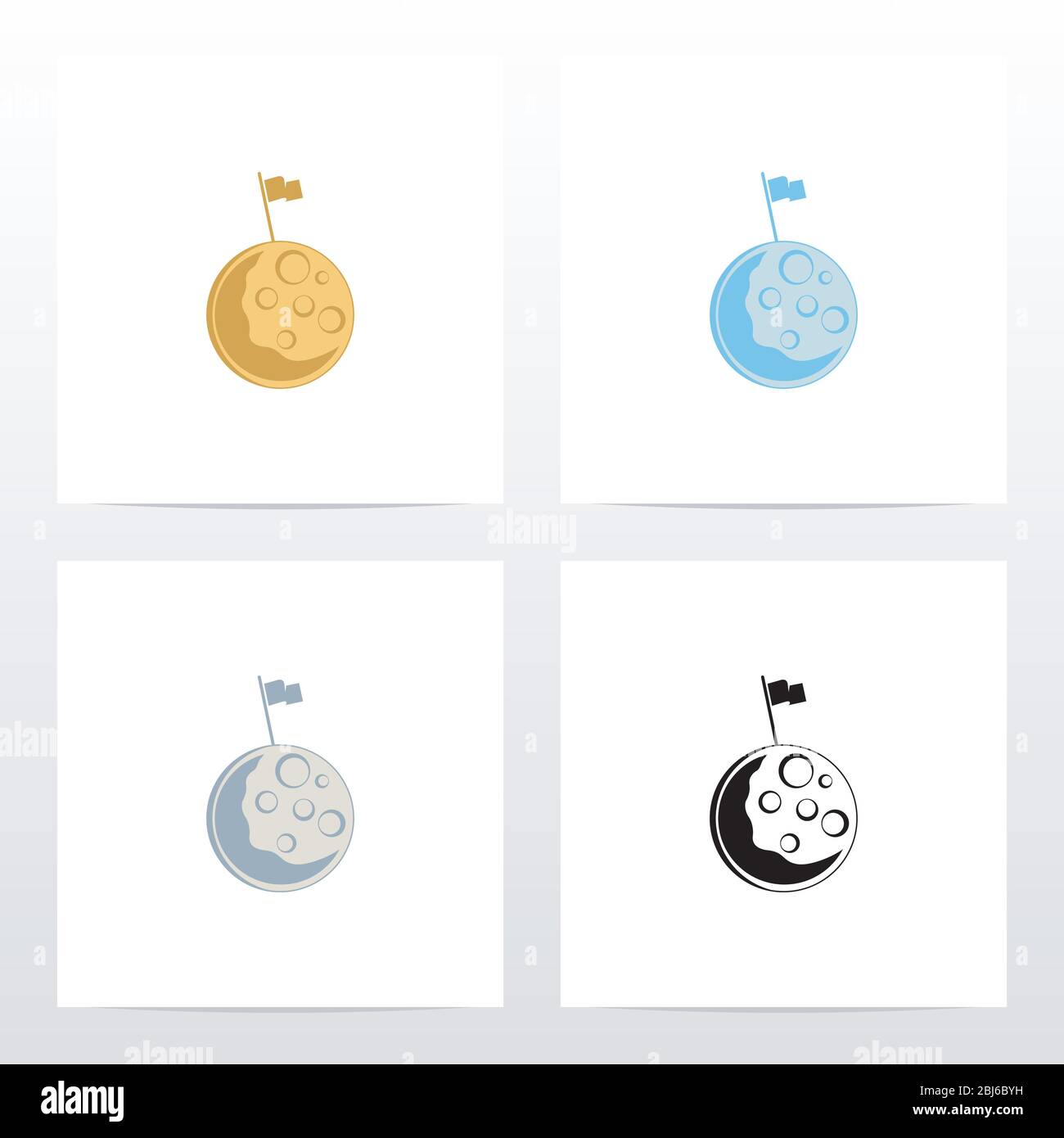 Vector logo moon fantasy Stock Vector Images - Alamy