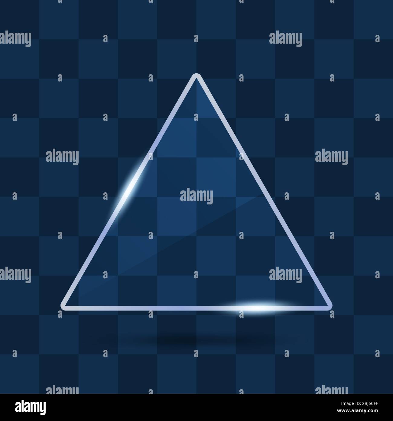 Transparent glass banner with reflection isolated on transparent ...