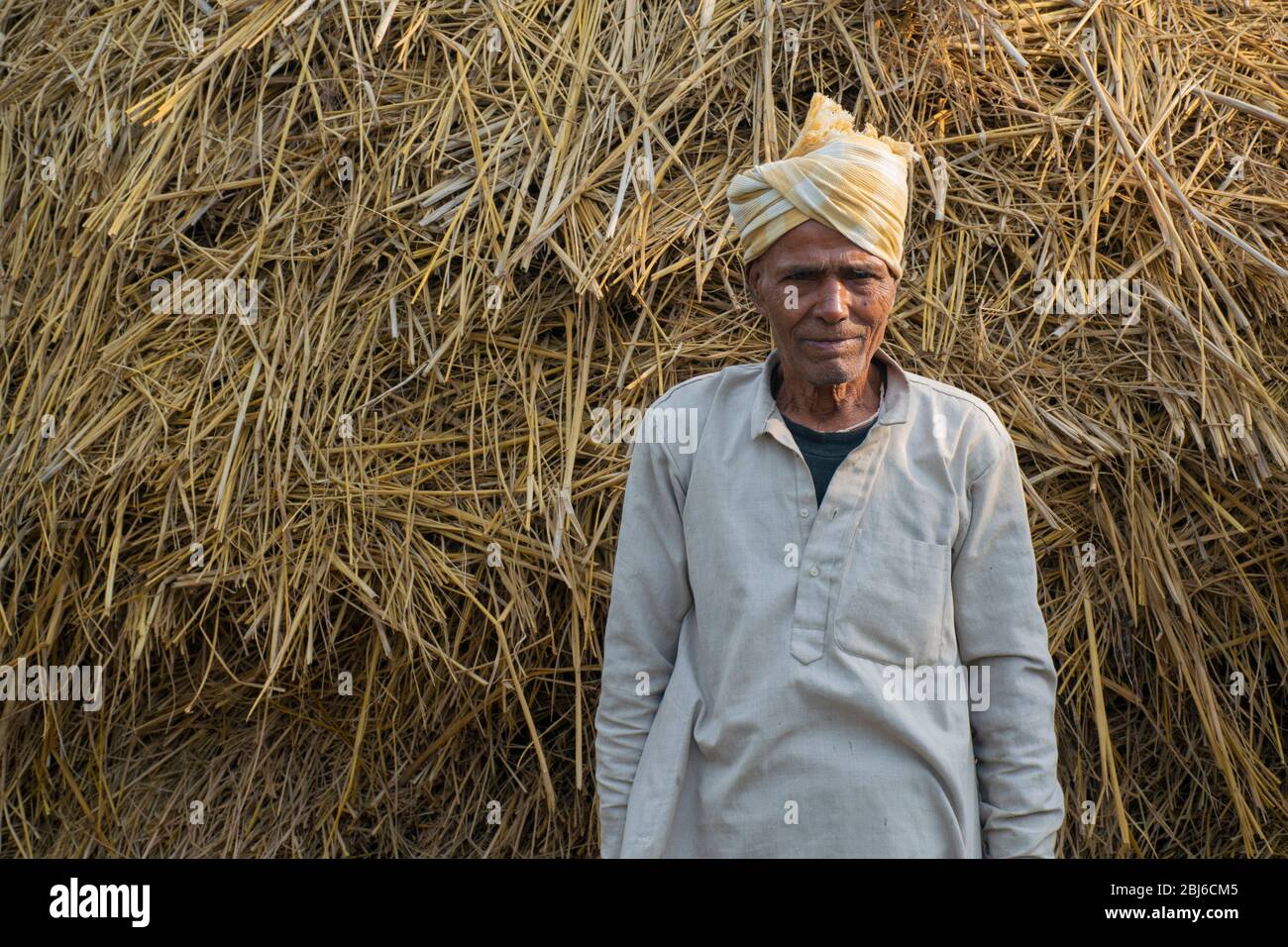 portrait of a indian rural man Stock Photo - Alamy