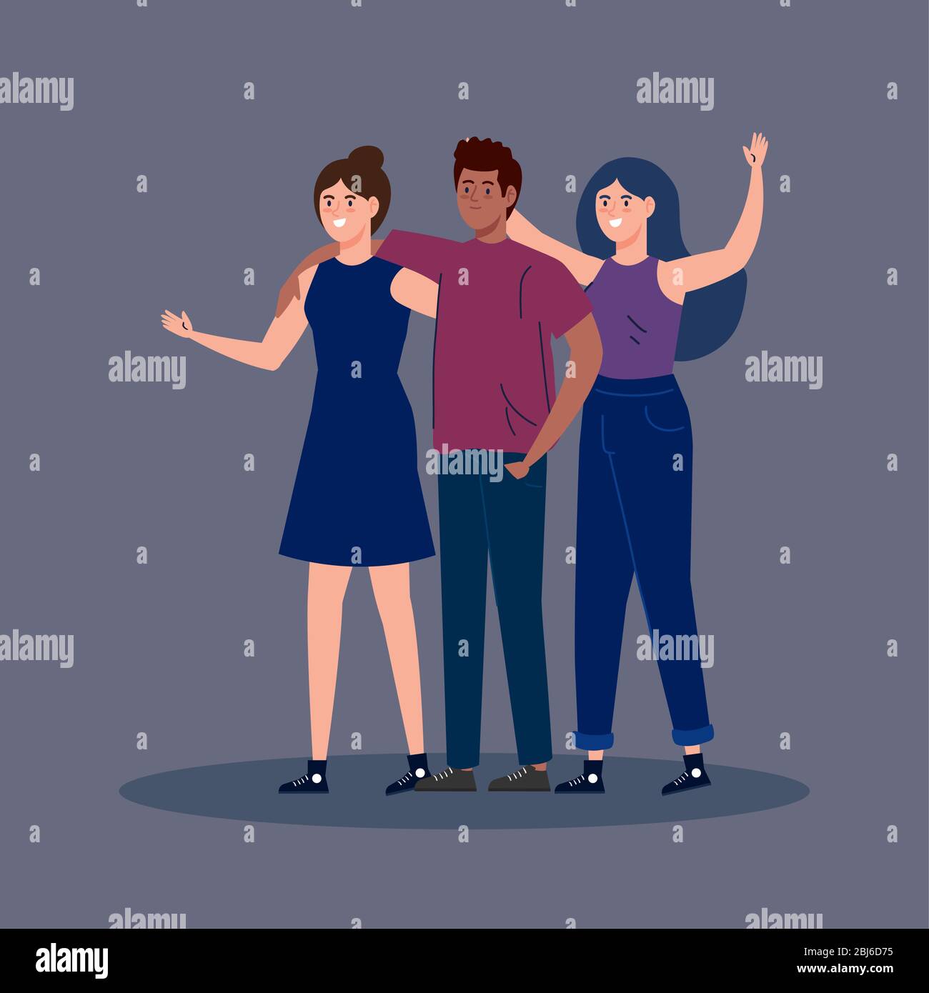 beautiful people together avatar characters Stock Vector Image & Art ...