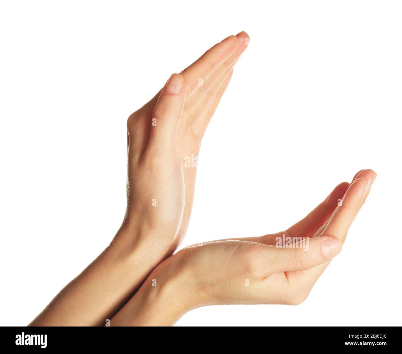 Human hands isolated on white background Stock Photo - Alamy