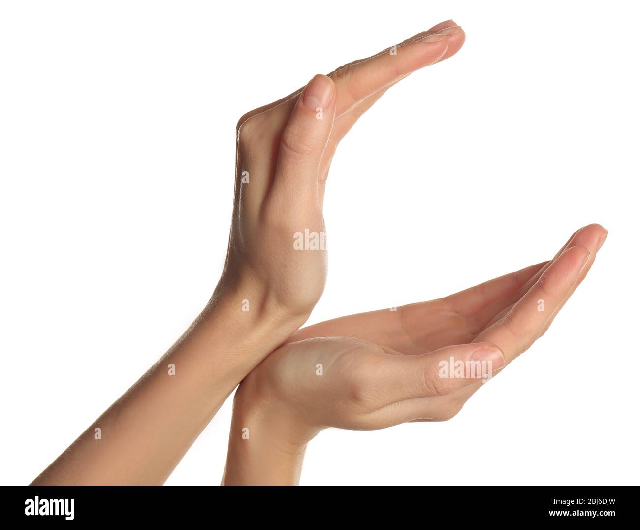 Human hands isolated on white background Stock Photo - Alamy