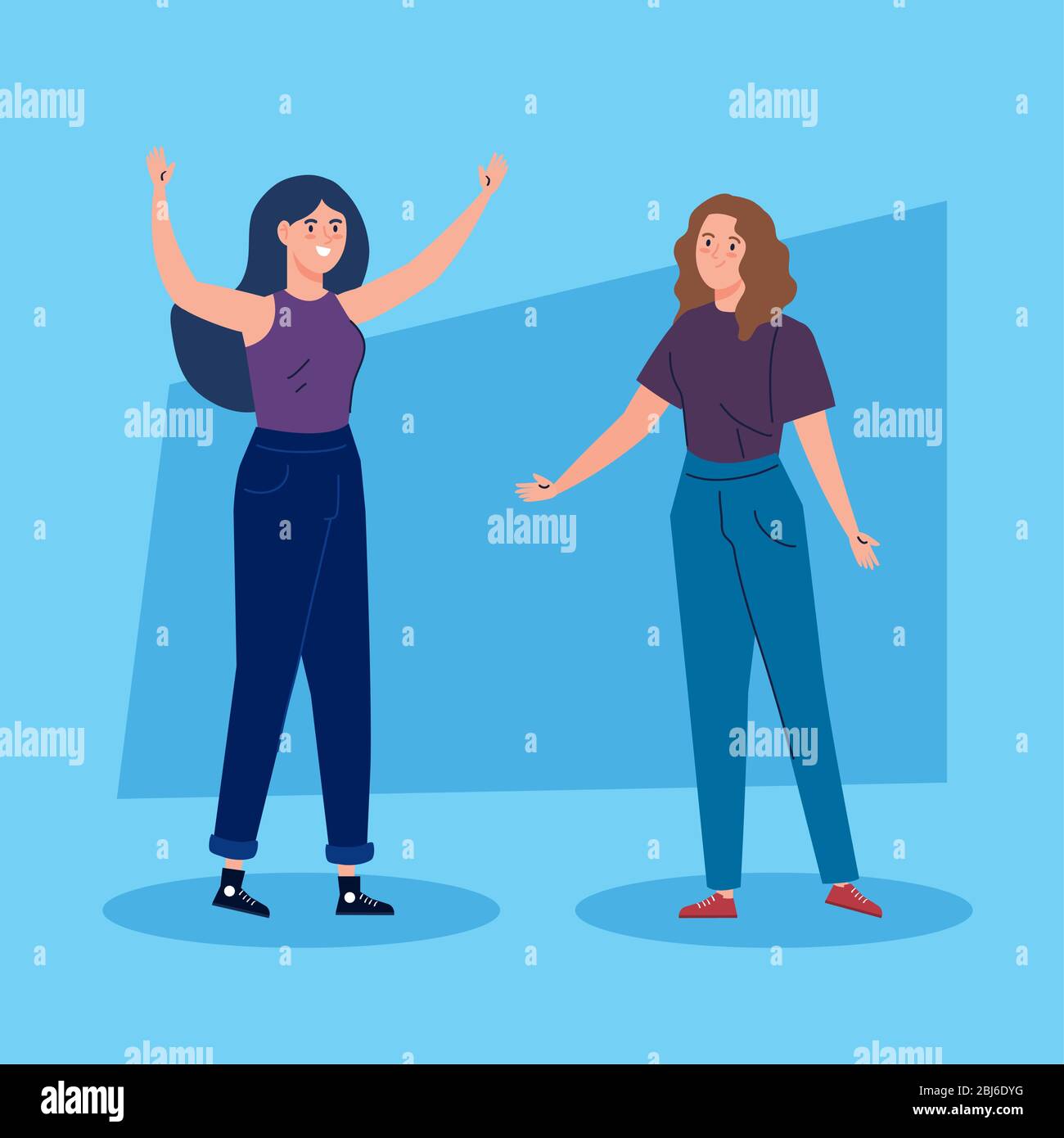 beautiful women together avatar characters Stock Vector Image & Art - Alamy