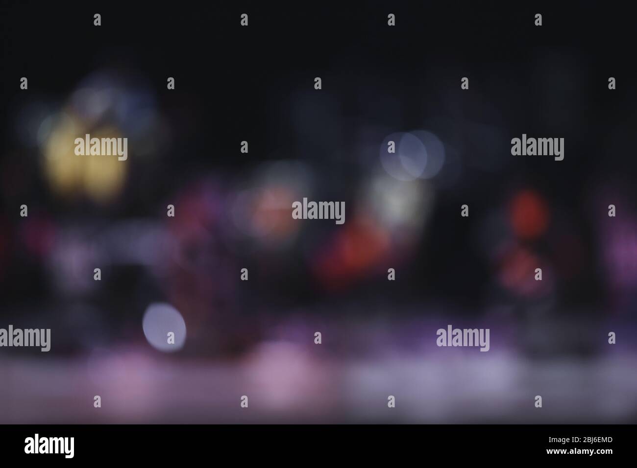 Blurred photo of a stage with musical instruments Stock Photo - Alamy
