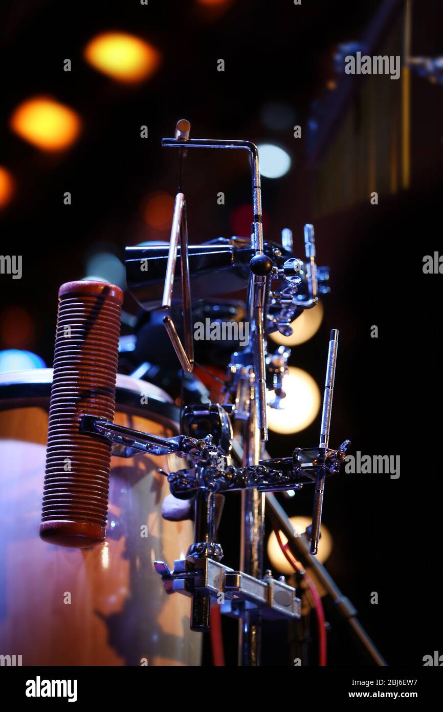 Musical instruments on a stage Stock Photo - Alamy