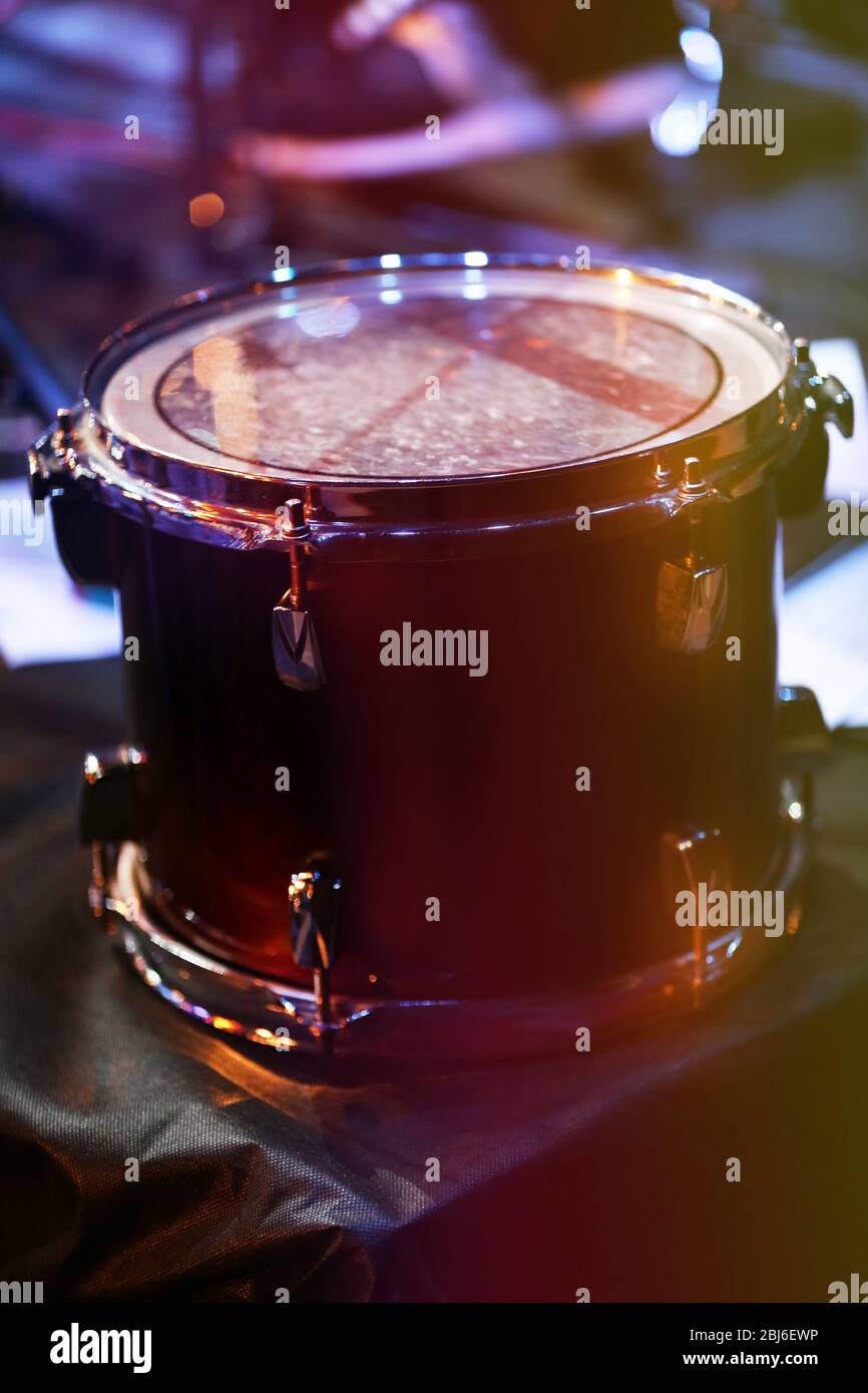 Musical instruments on a stage Stock Photo - Alamy