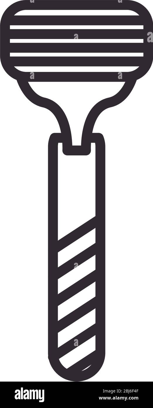 Razor line style icon design, Shave blade cut equipment and hygiene ...