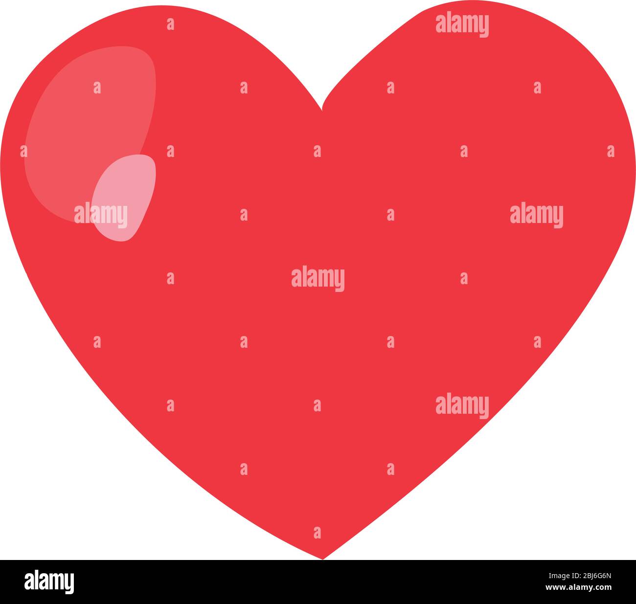 Heart flat style icon design of love passion and romantic theme Vector ...
