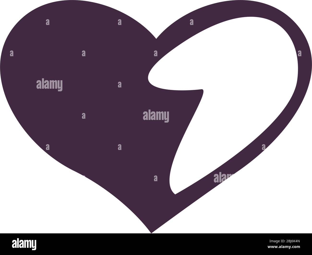 Heart Line Style Icon Design Of Love Passion And Romantic Theme Vector