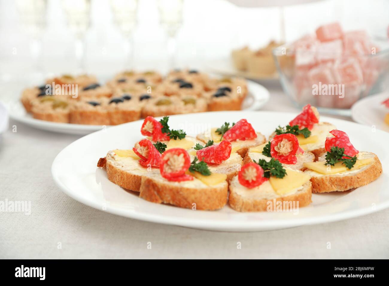 Set of cold snacks, closeup Stock Photo - Alamy