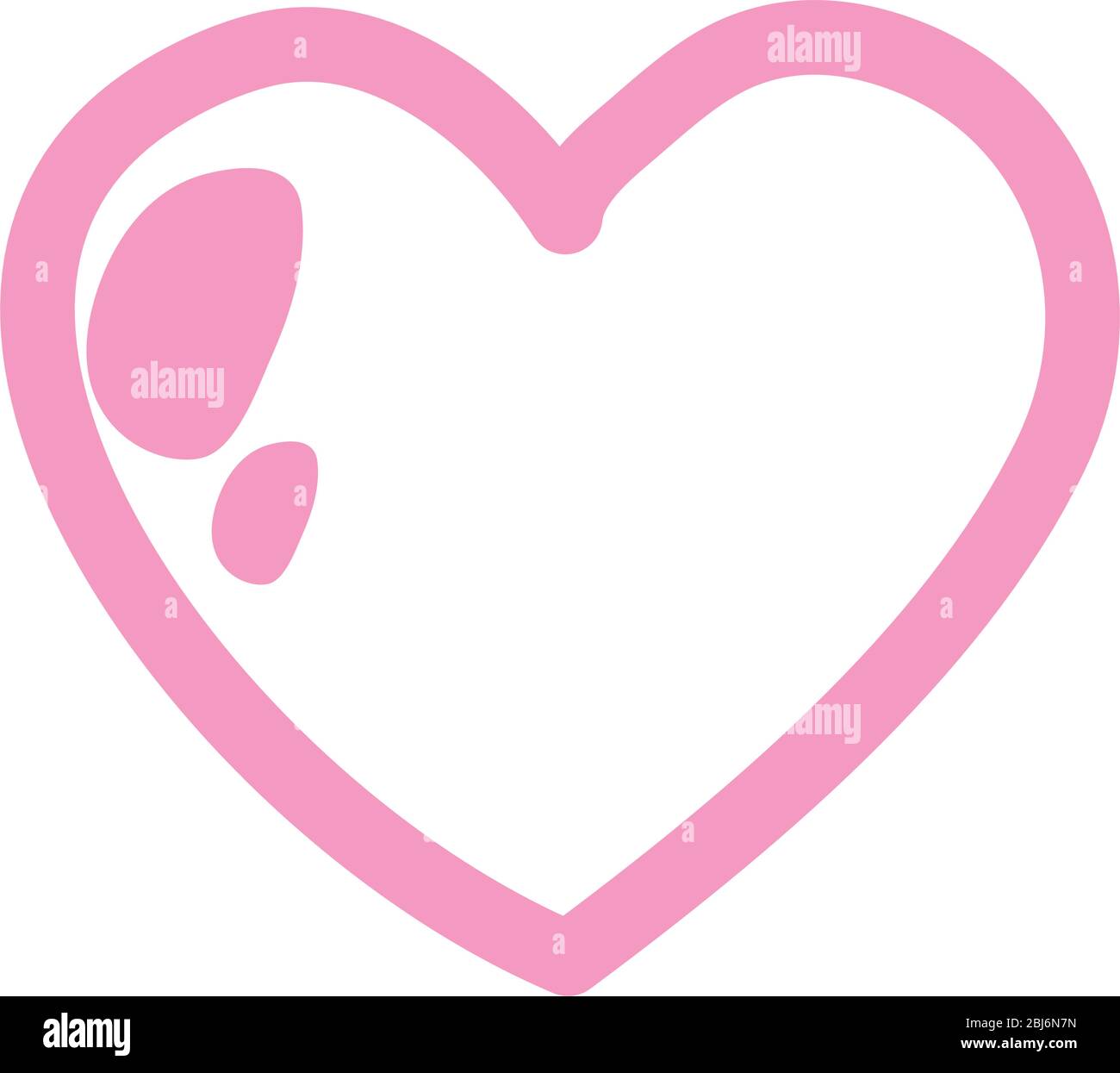Heart flat style icon design of love passion and romantic theme Vector ...
