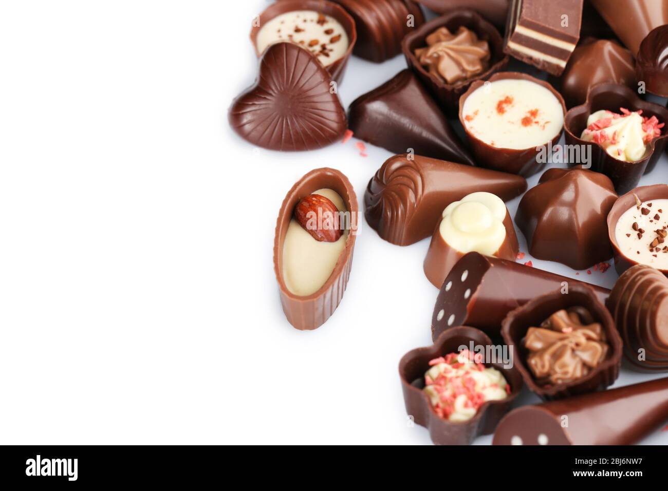 Assorted chocolate candies, close up Stock Photo - Alamy