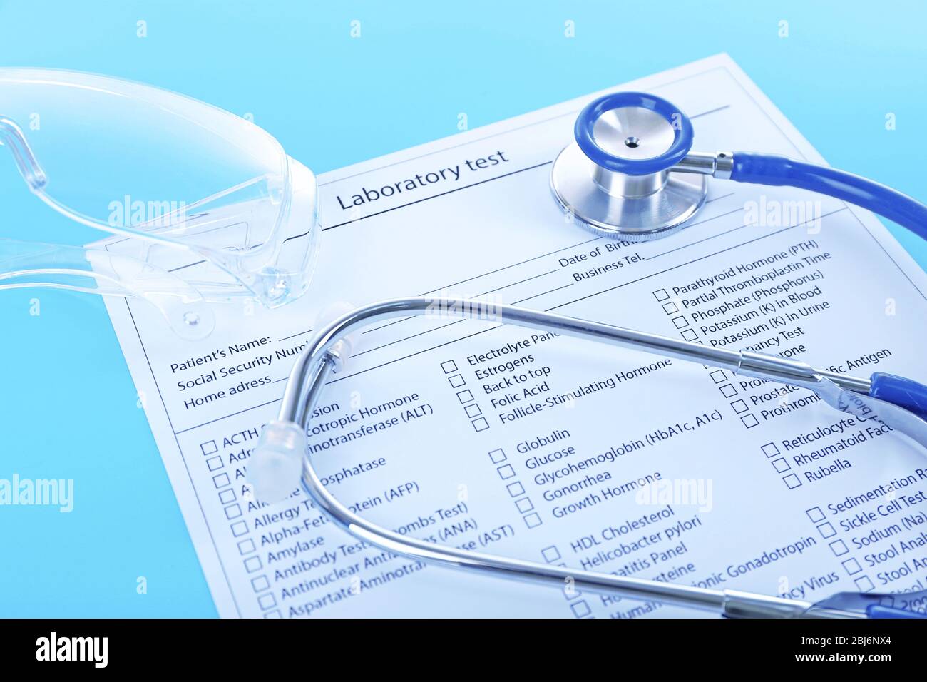 Laboratory test list stethoscope hi-res stock photography and images ...