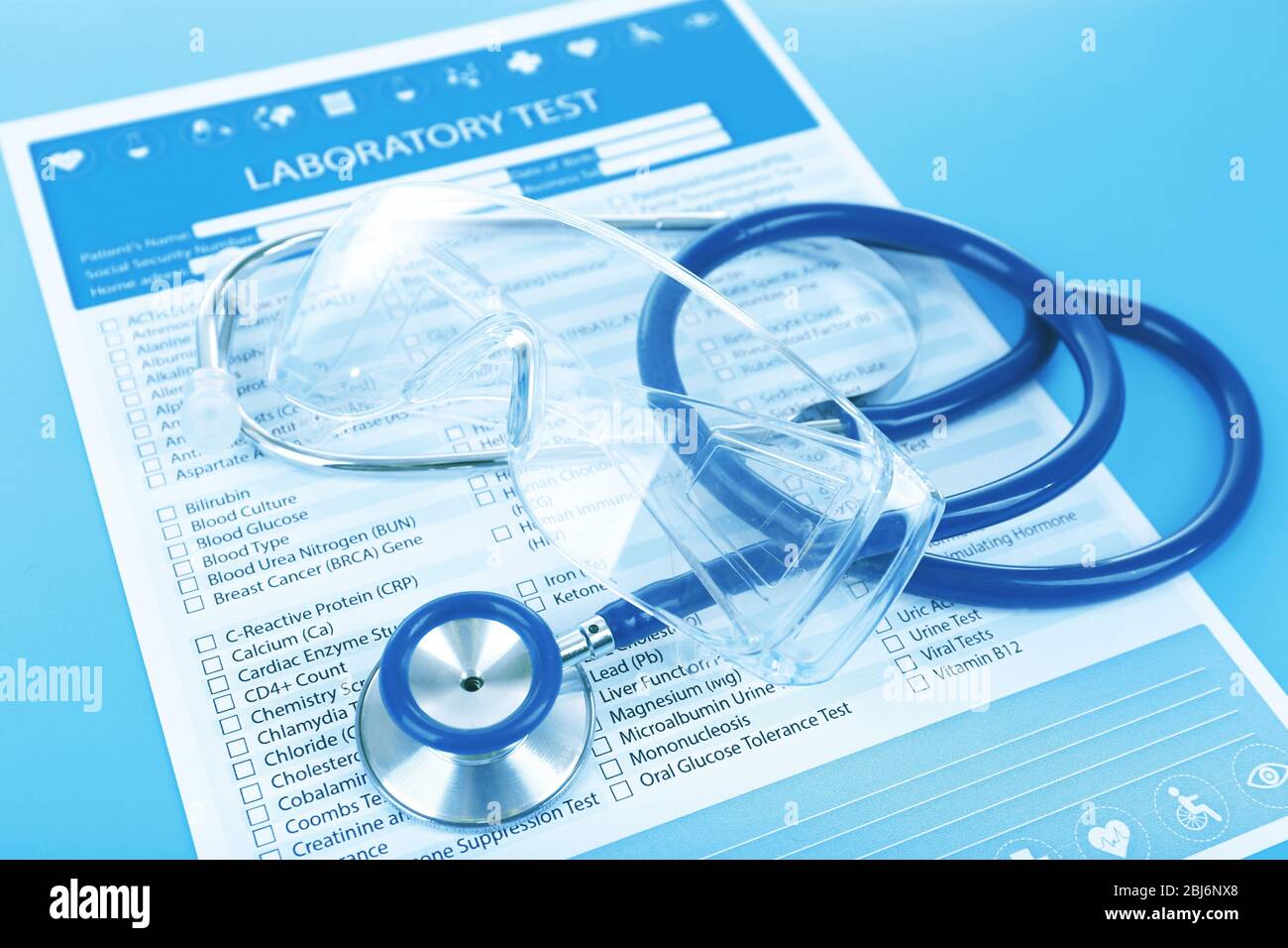 Laboratory test list stethoscope hi-res stock photography and images ...