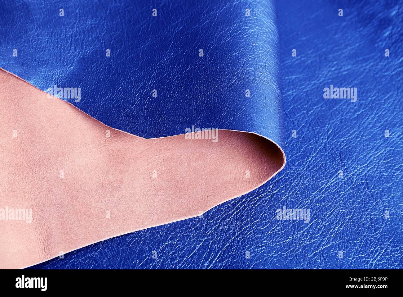 Blue leather texture close up Stock Photo - Alamy