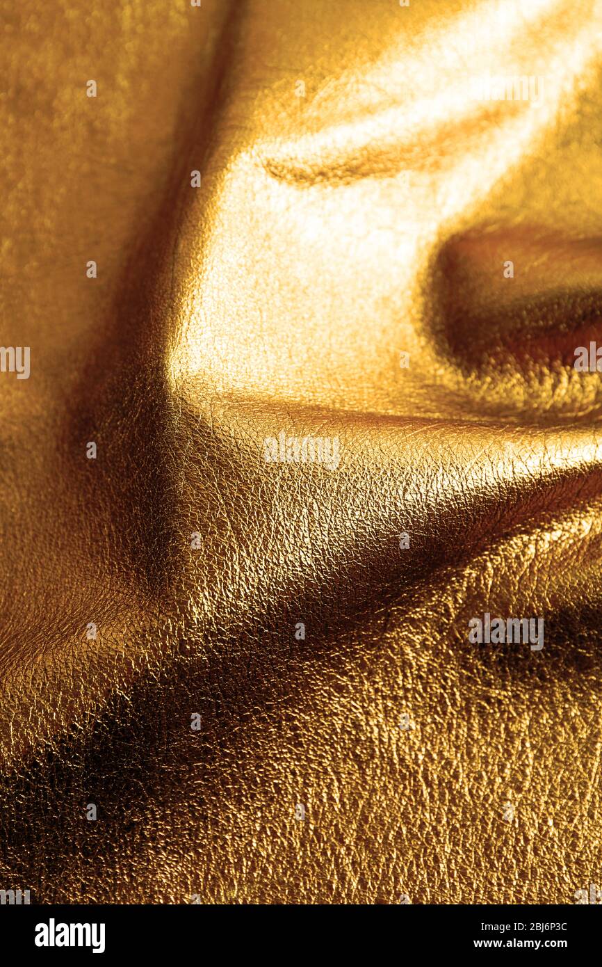 Dark brown shiny leather texture close up Stock Photo - Alamy