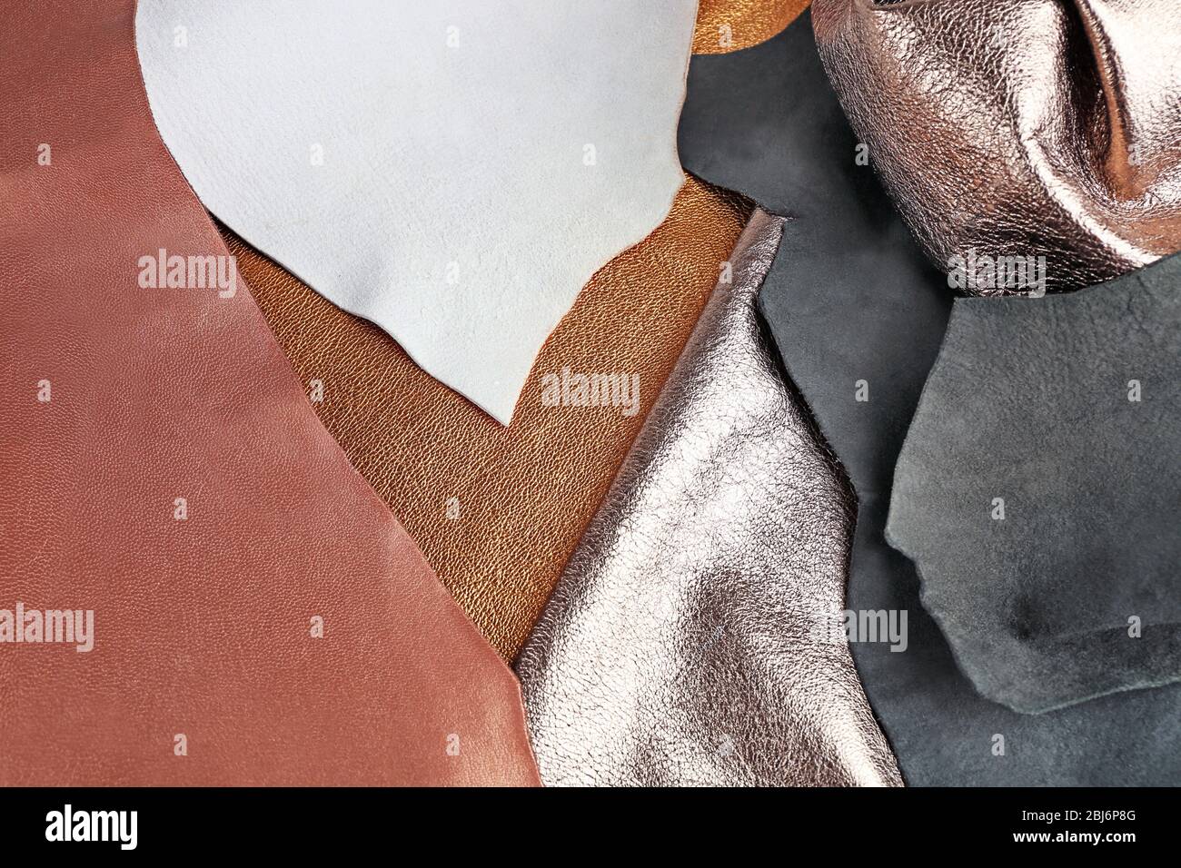 Different leather texture close up Stock Photo - Alamy