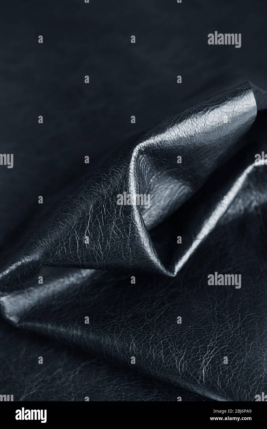 Black leather texture close up Stock Photo - Alamy