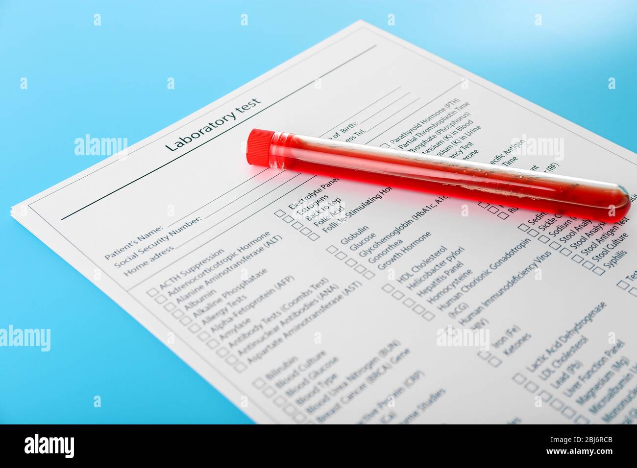 Medical questionnaire blood test results hi-res stock photography and ...