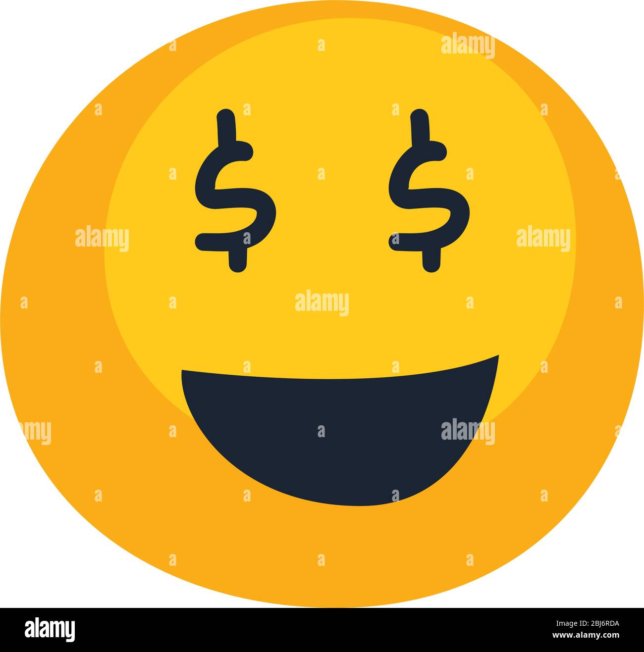 money emoji face flat style icon design, Cartoon expression emoticon ...
