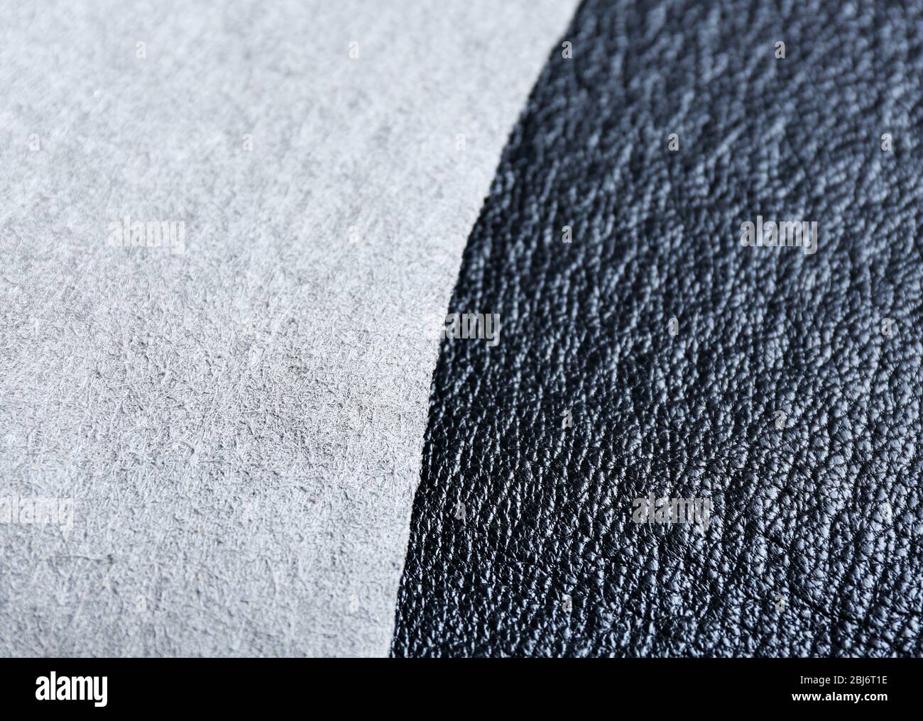 Grey leather front and wrong side texture background Stock Photo - Alamy