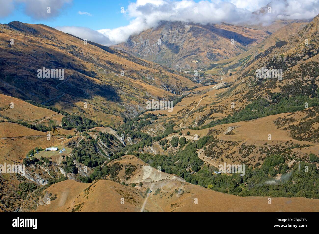 Moonlight Valley on Ben Lomond Station in Queenstown Stock Photo - Alamy