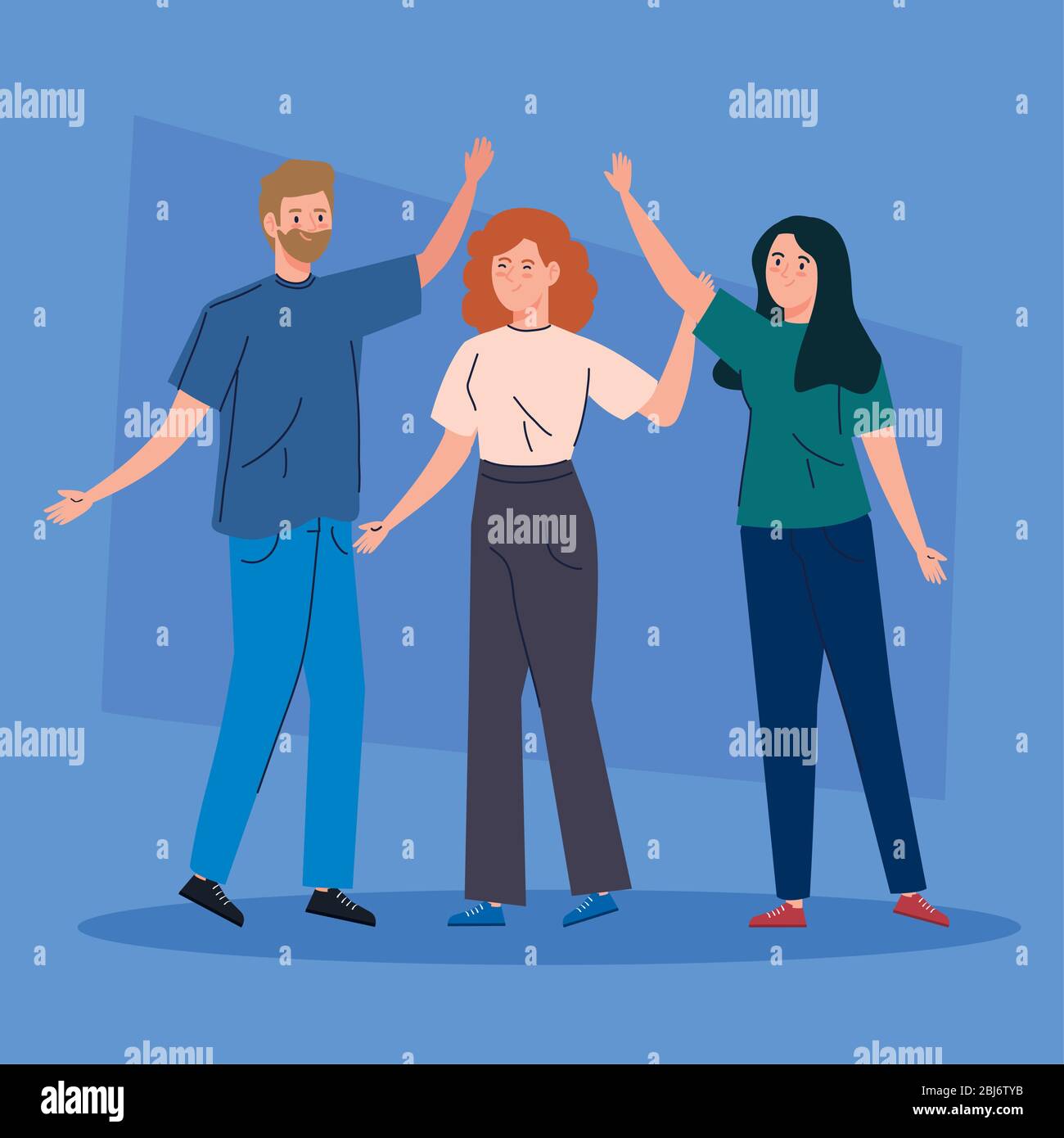 beautiful people together avatar characters Stock Vector Image & Art ...