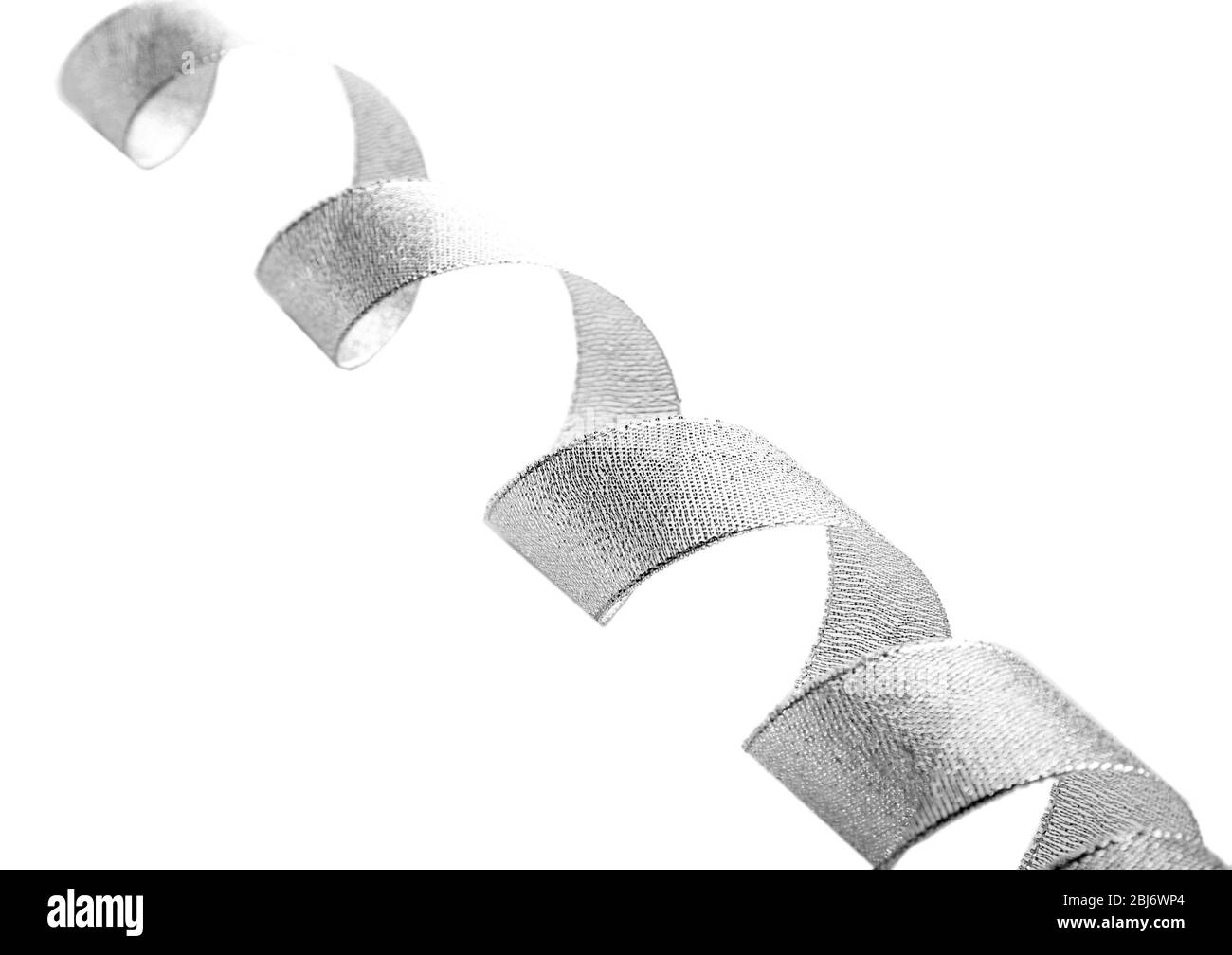 Curled ribbon, isolated on white Stock Photo - Alamy