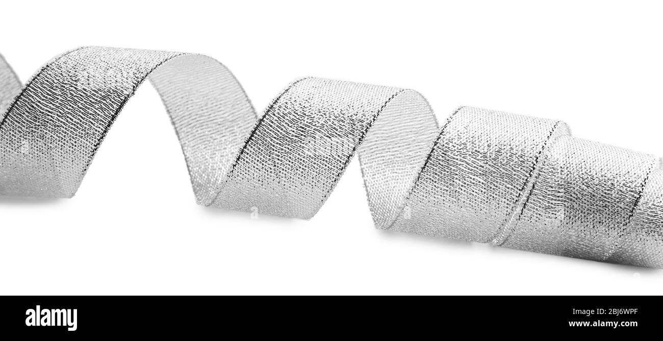 Curled ribbon, isolated on white Stock Photo - Alamy