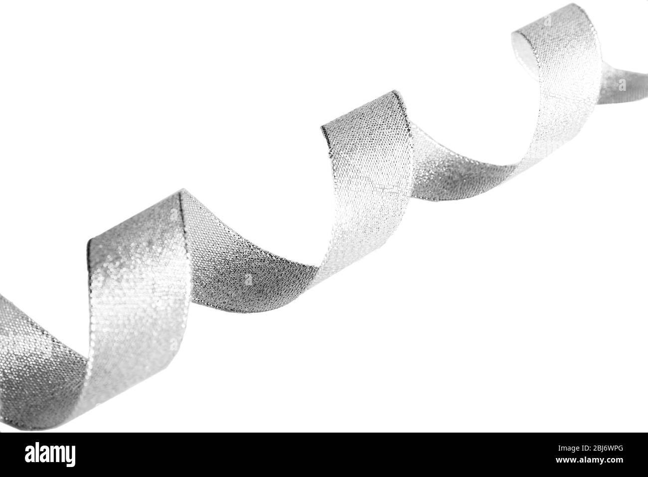 Curled ribbon, isolated on white Stock Photo - Alamy