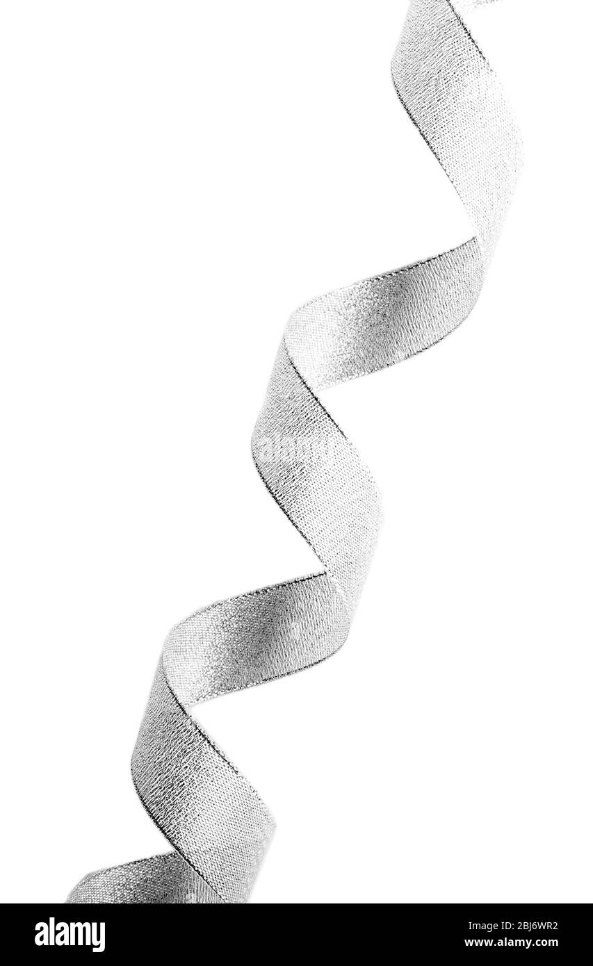 Curled ribbon, isolated on white Stock Photo - Alamy