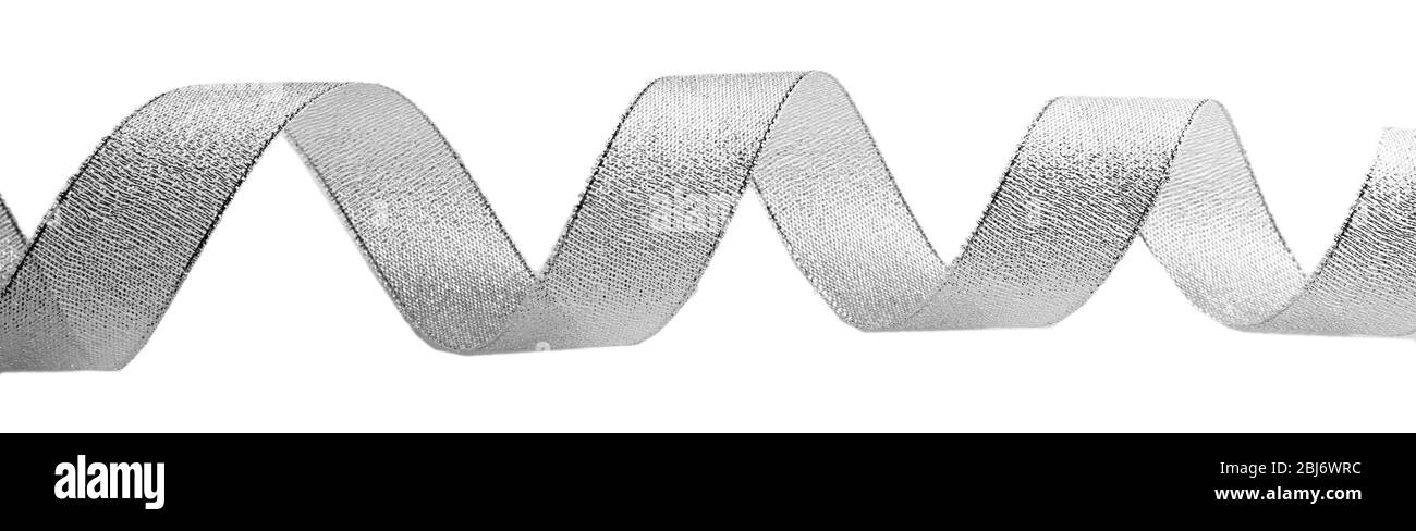 Curled ribbon, isolated on white Stock Photo - Alamy