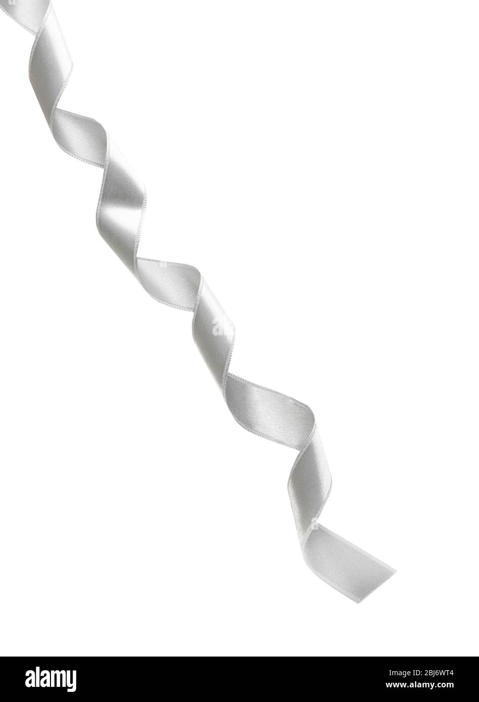 Curled ribbon, isolated on white Stock Photo - Alamy