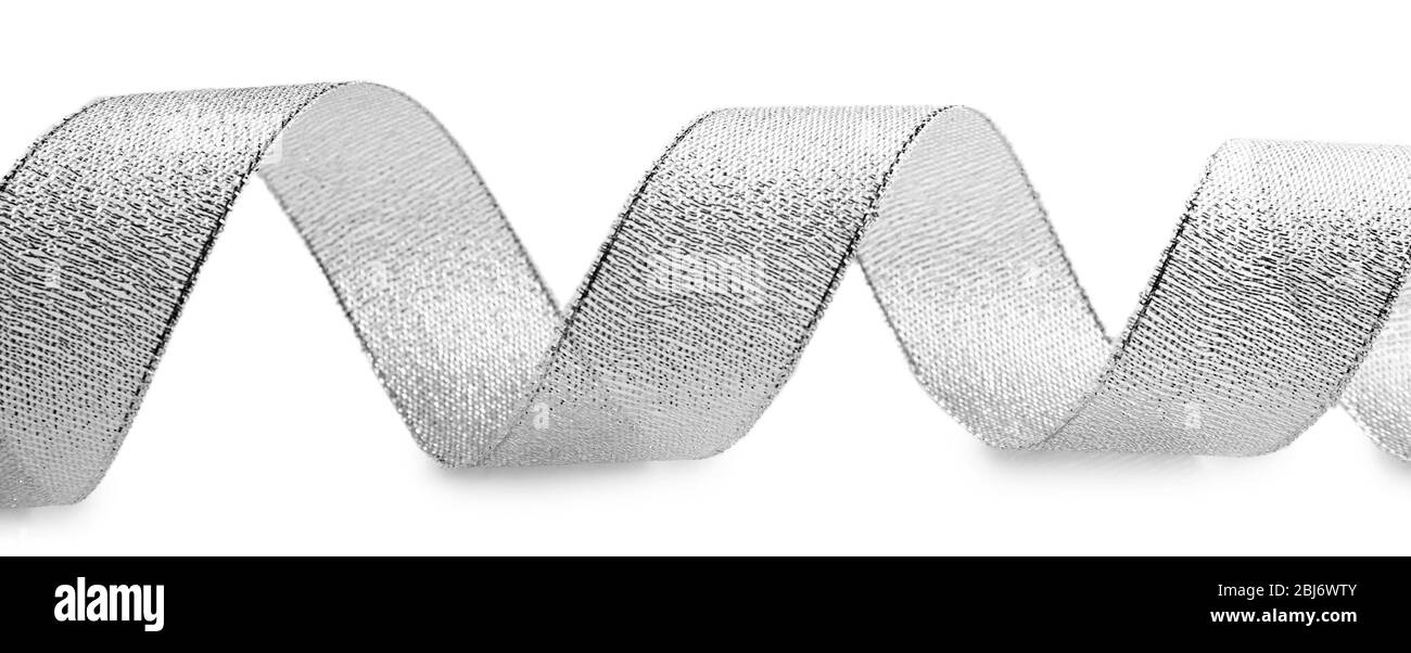 Curled ribbon, isolated on white Stock Photo - Alamy