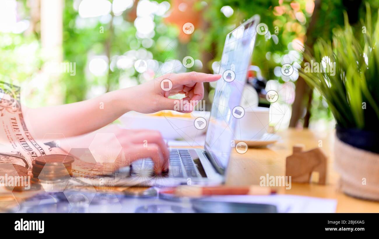Work from home (WFH). Lock down and Self-quarantine at home. Social ...