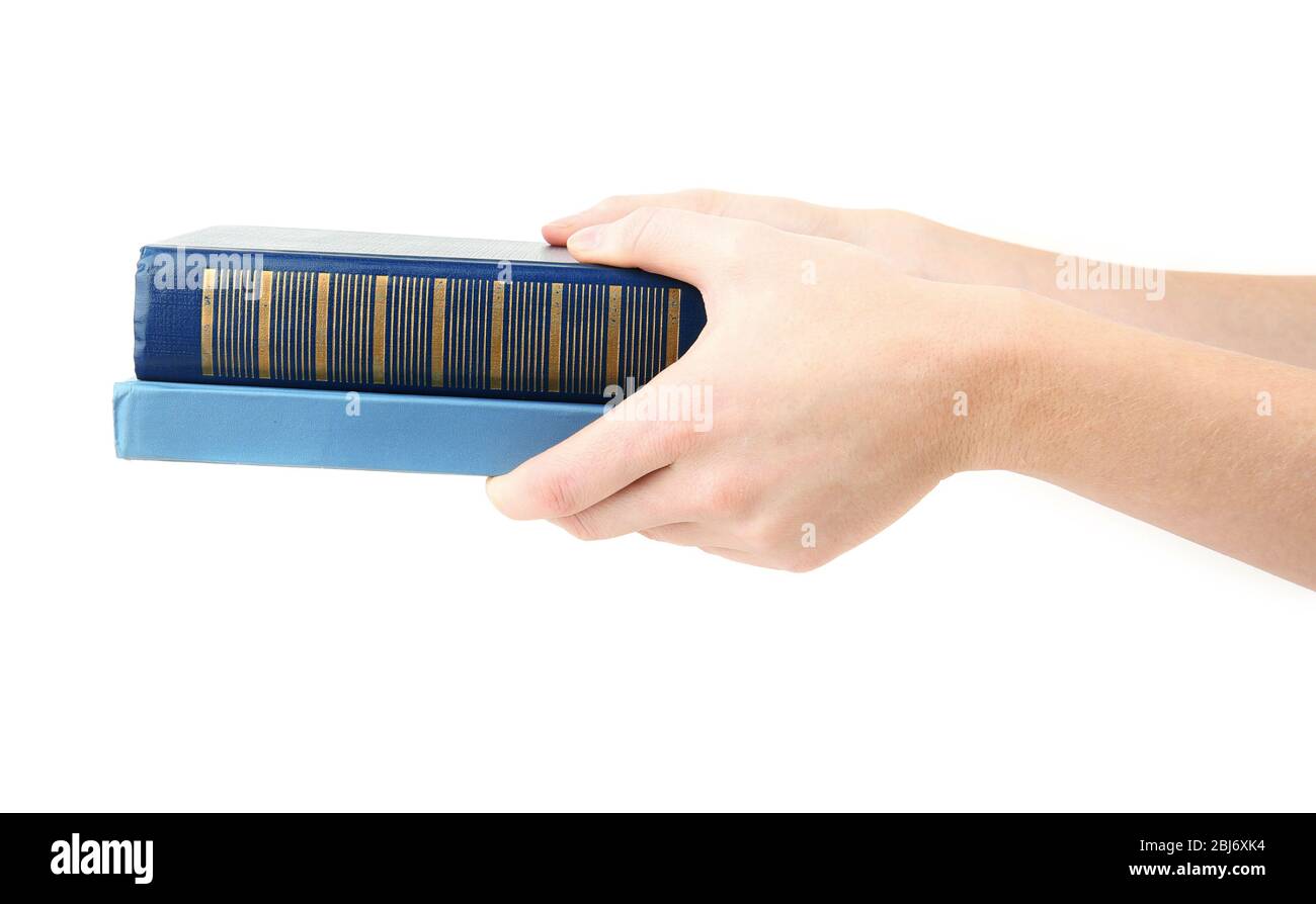 Hand holding books hi-res stock photography and images - Alamy