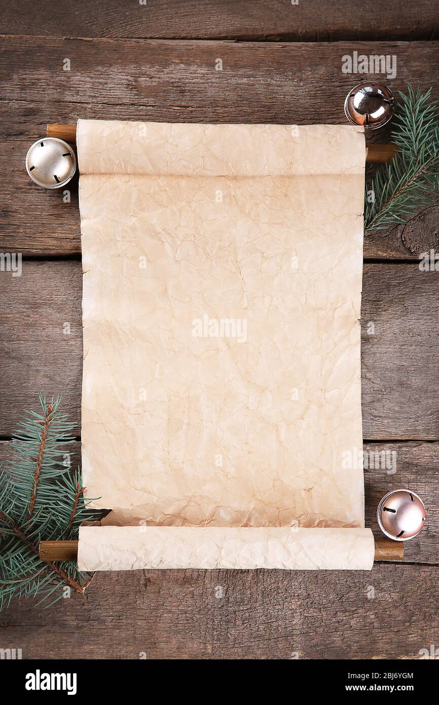Parchment scroll empty christmas hi-res stock photography and images ...