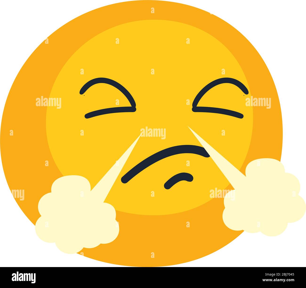 triumph emoji face flat style icon design, Cartoon expression emoticon ...