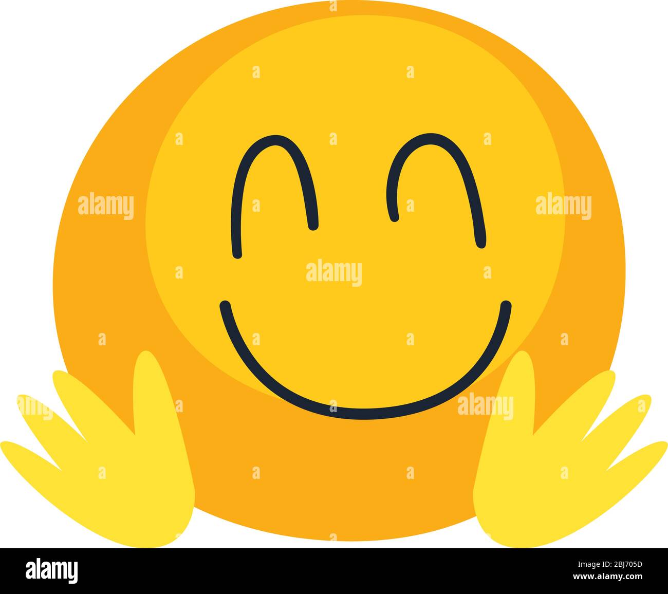 Happy emoji face flat style icon design, Cartoon expression emoticon ...