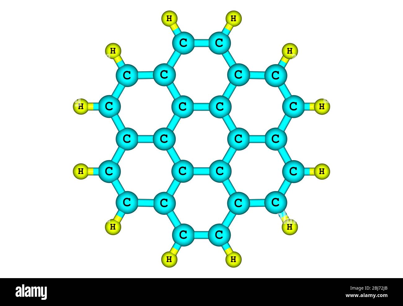 Coronene (superbenzene) is a polycyclic aromatic hydrocarbon comprising ...