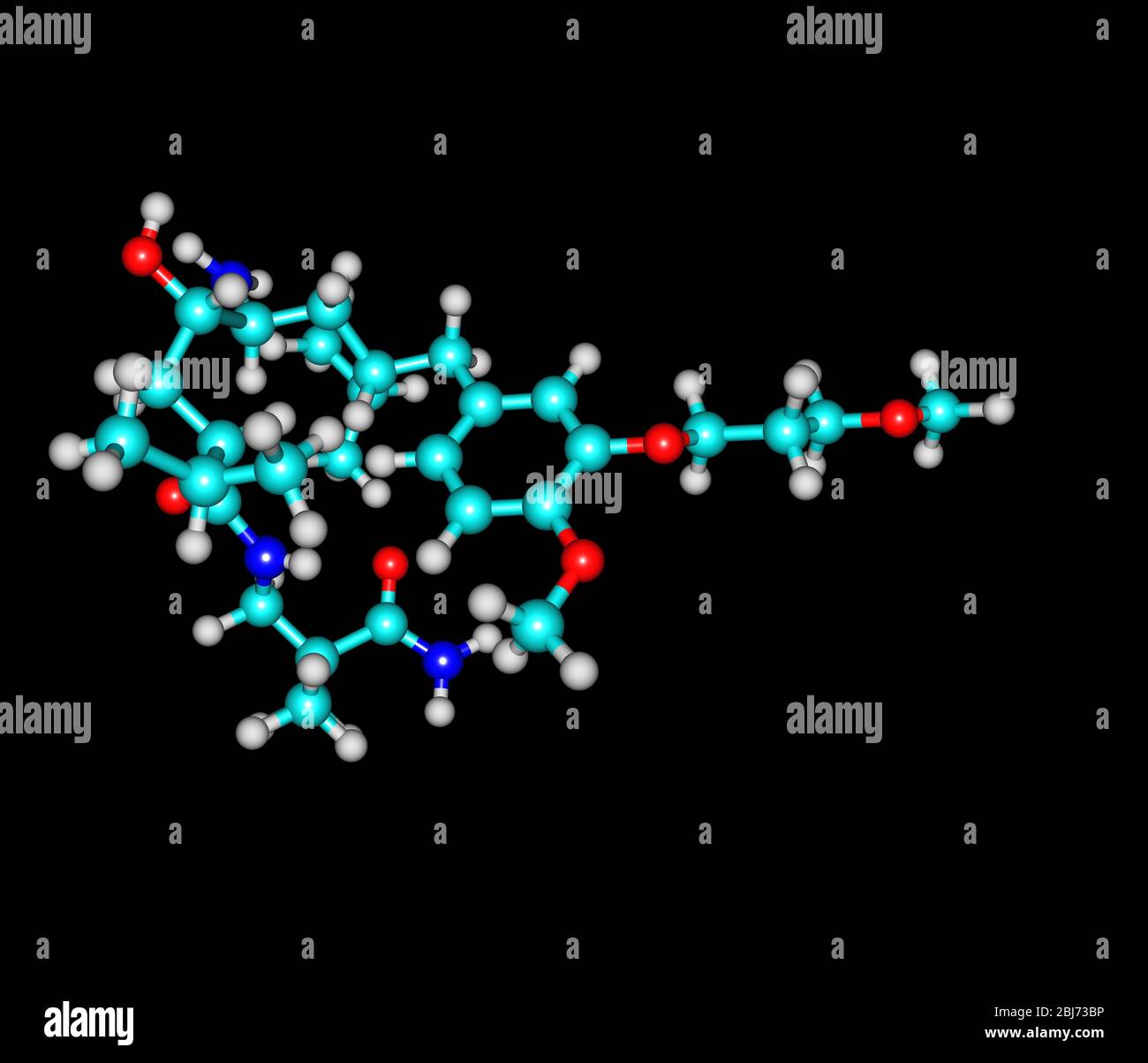 Molecular model of the antihypertensive drug Aliskiren (Tekturna or ...
