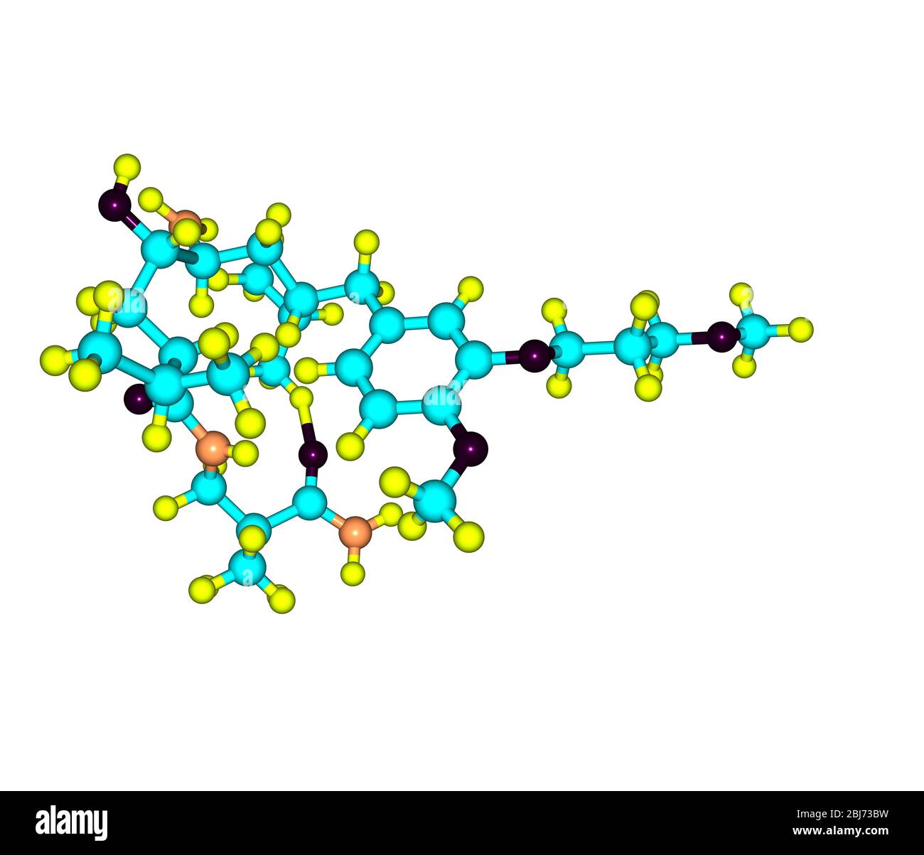 Molecular model of the antihypertensive drug Aliskiren (Tekturna or ...