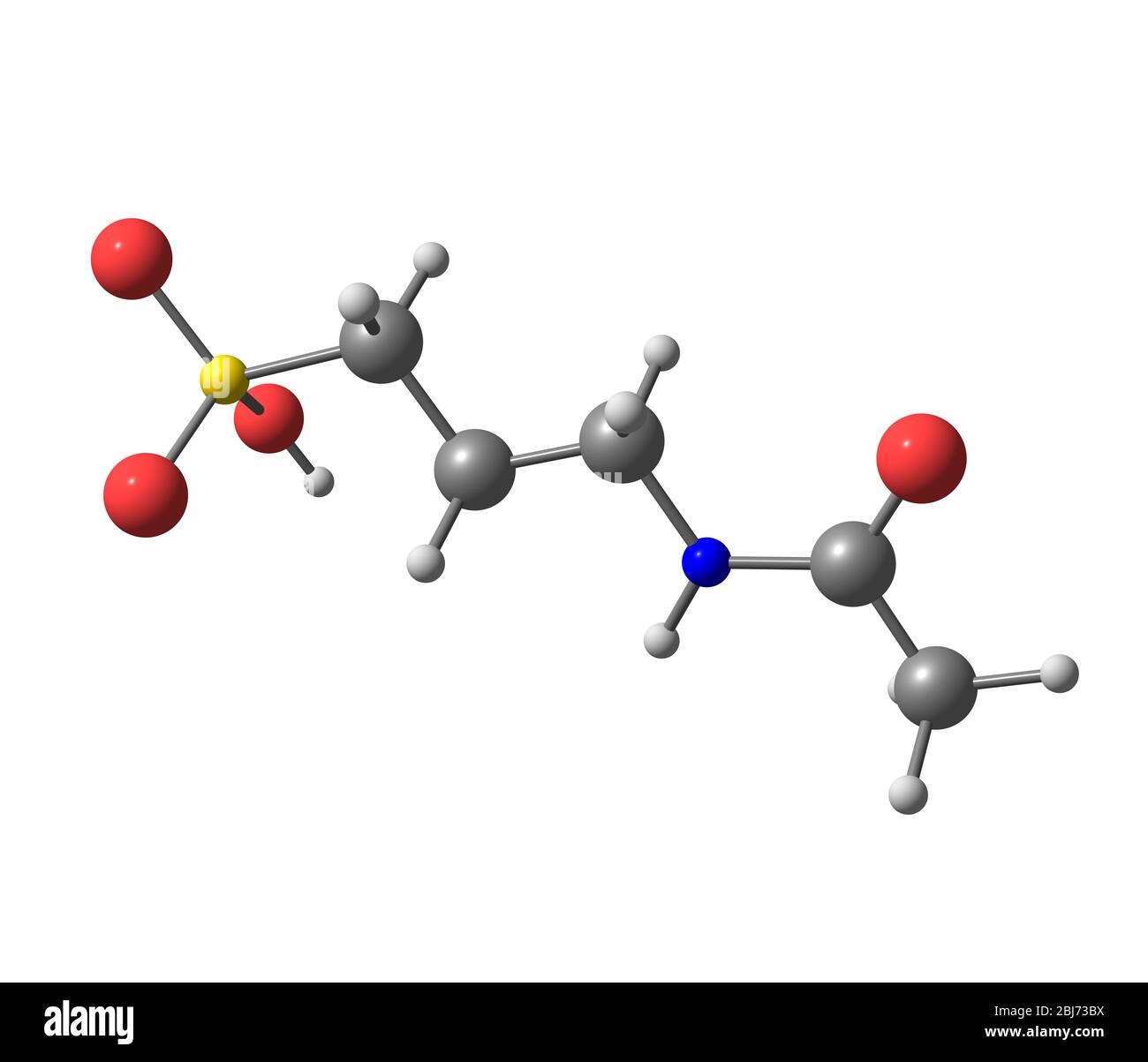 A model of a molecule of Acamprosate, also known as Campral. It is used ...