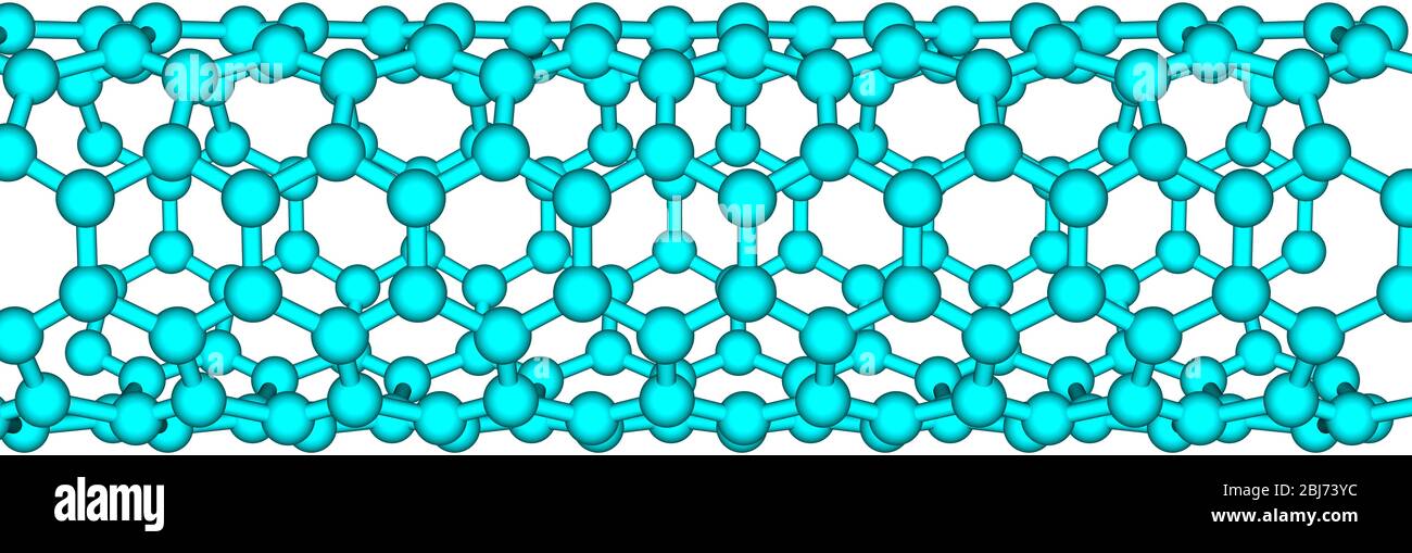 Isolated illustration of carbon nanotube Stock Photo - Alamy