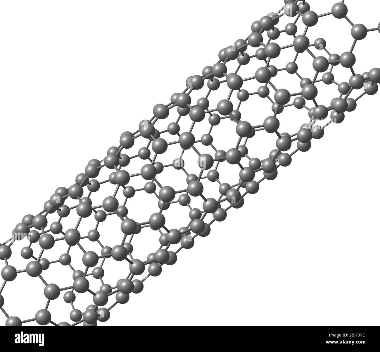 Isolated illustration of carbon nanotube Stock Photo - Alamy