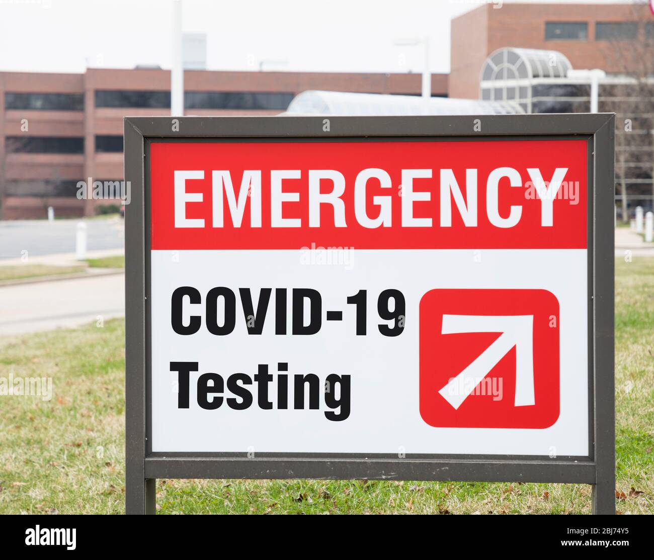 Covid 19 testing sign hi-res stock photography and images - Alamy