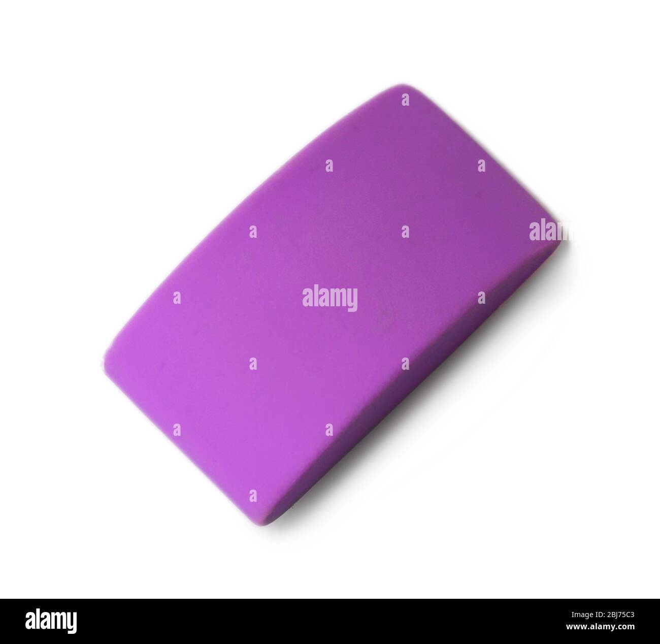 Purple eraser, isolated on white background Stock Photo - Alamy