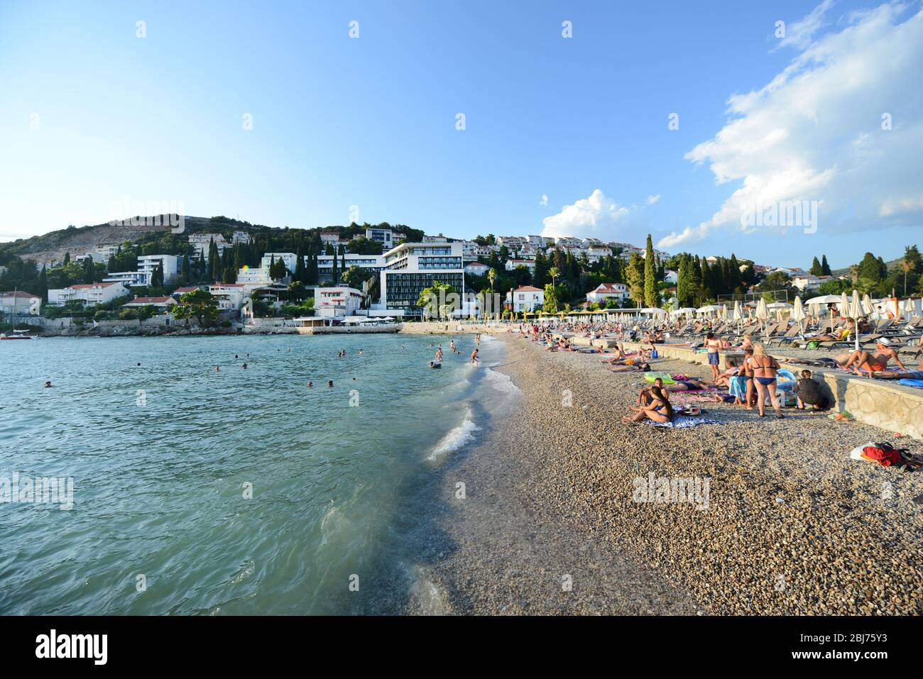 The Lapad bay beach in Dubrovnik, Croatia Stock Photo - Alamy