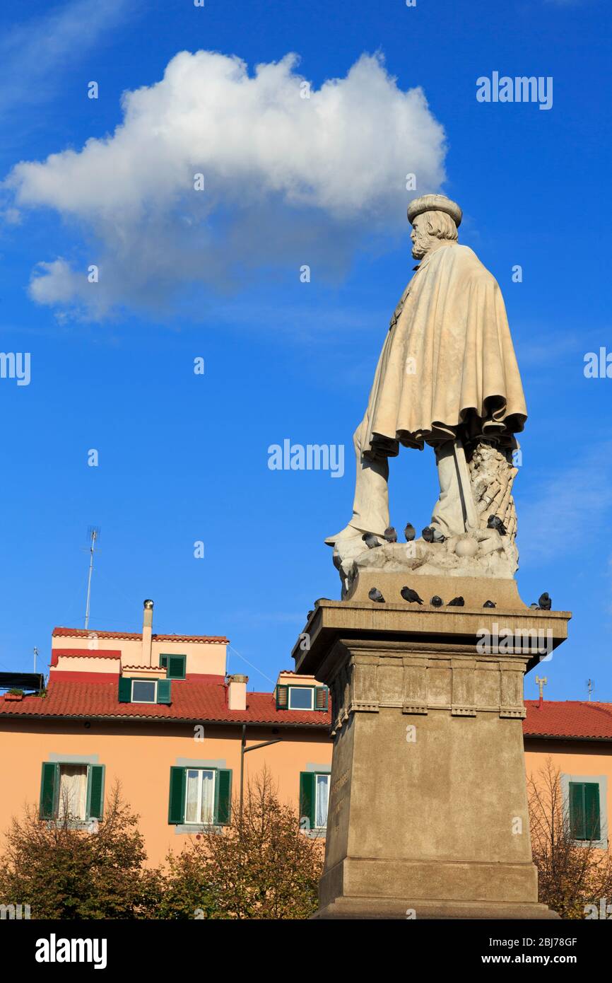 Giuseppe Garibaldi Statue, Venice Quarter, Livorno, Tuscany, Italy ...